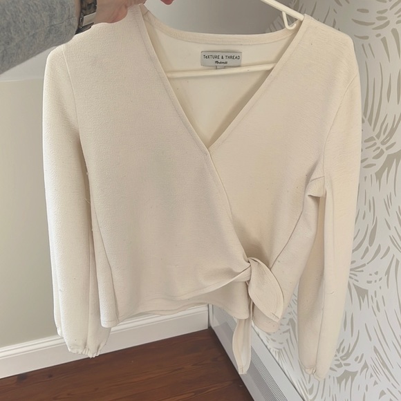 Madewell | Tops | Cream Colored Wrap Top | Poshmark